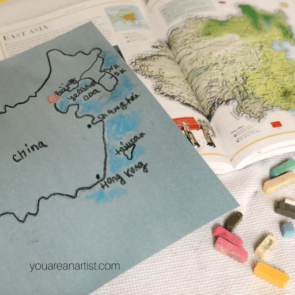 Make Homeschool Geography Fun with Chalk Pastels - You ARE an ARTiST!