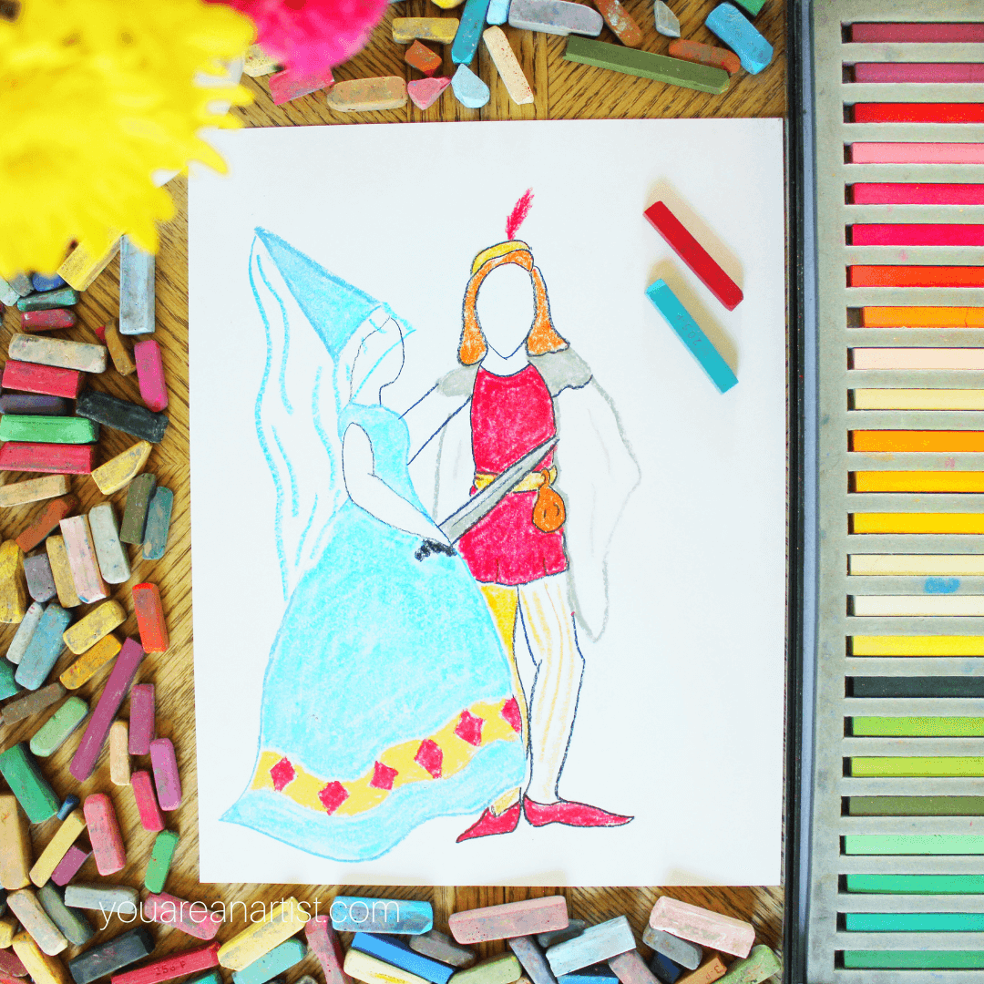Medieval Times Homeschool Art with Chalk Pastels - You ARE an ARTiST!