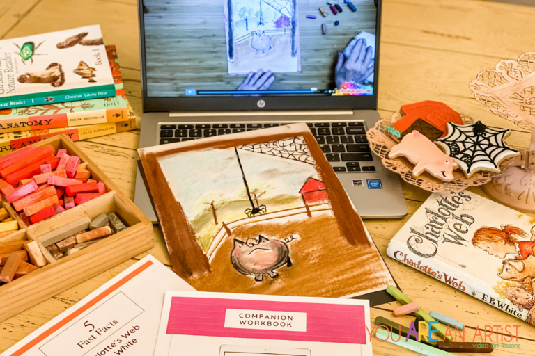 Charlotte's Web Homeschool Art Lessons & Tea Time Ideas