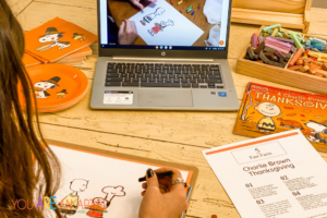 Charlie Brown Thanksgiving Homeschool Art Activities