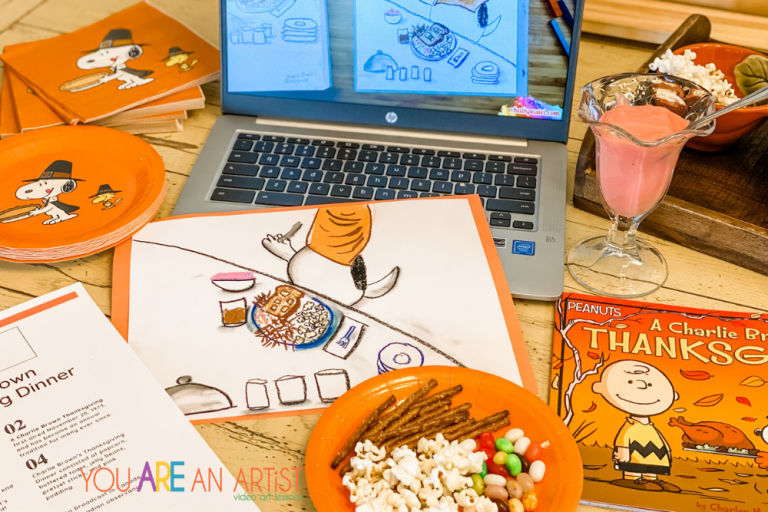 Charlie Brown Thanksgiving Homeschool Art Activities