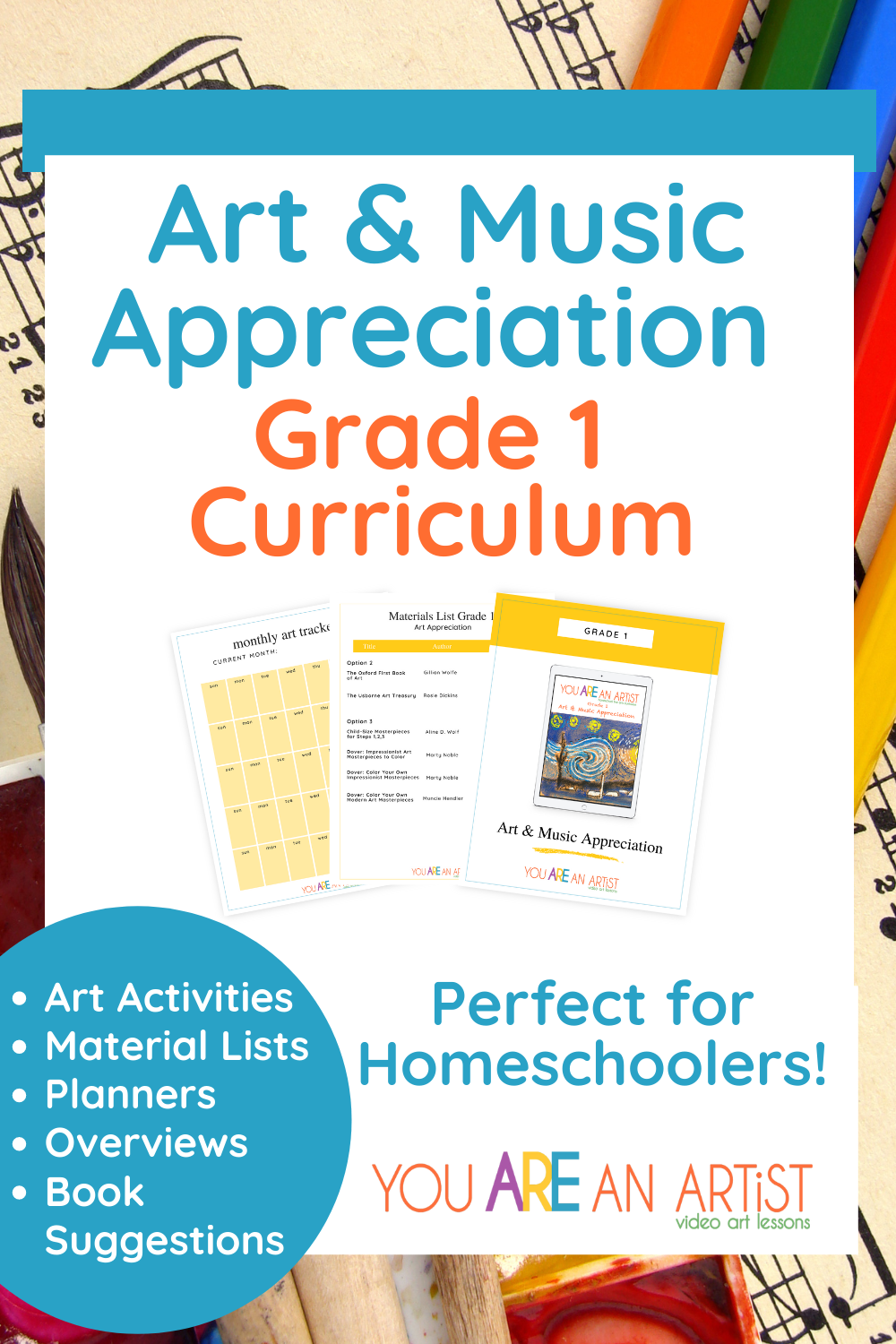Grade 1 Art and Music Appreciation Lessons - You ARE an ARTiST!