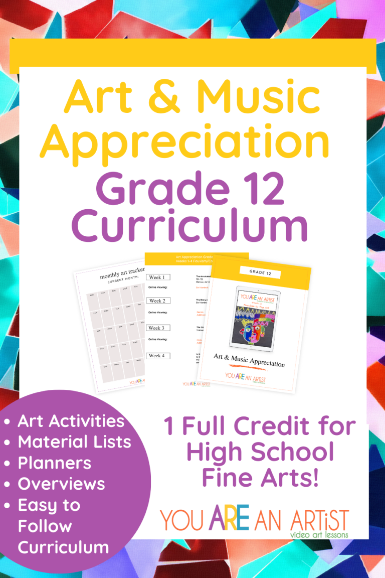 Grade 12 High School Fine Arts Appreciation - You ARE an ARTiST!
