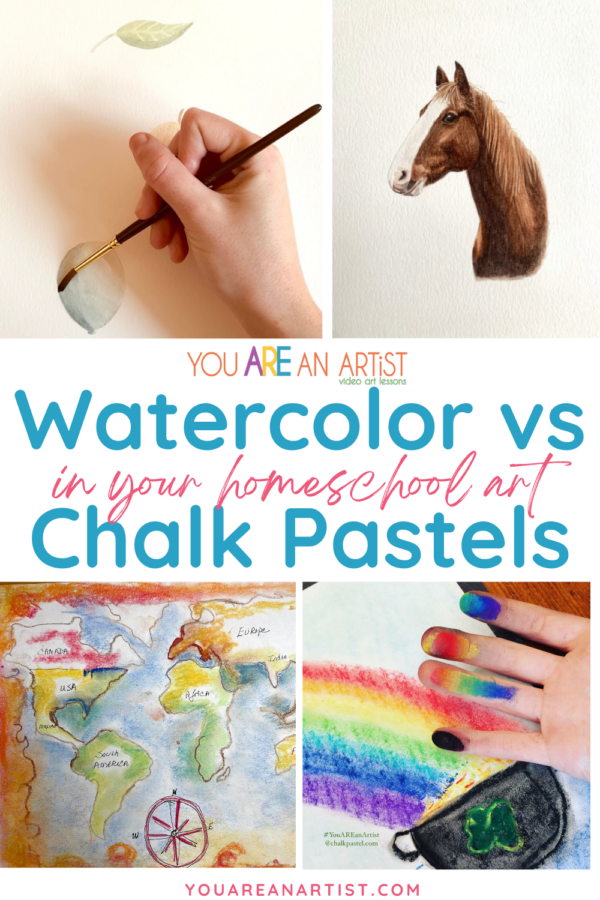 Watercolor vs Chalk Pastels: Art For Kids - You ARE an ARTiST!
